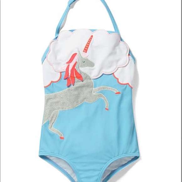 Mini Boden | Swim | Mini Boden Cloud Blue Unicorn Swimsuit | Poshmark